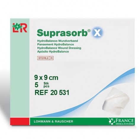 Pansement hydrobalance suprasorb 9 x 9 cm boite de 5